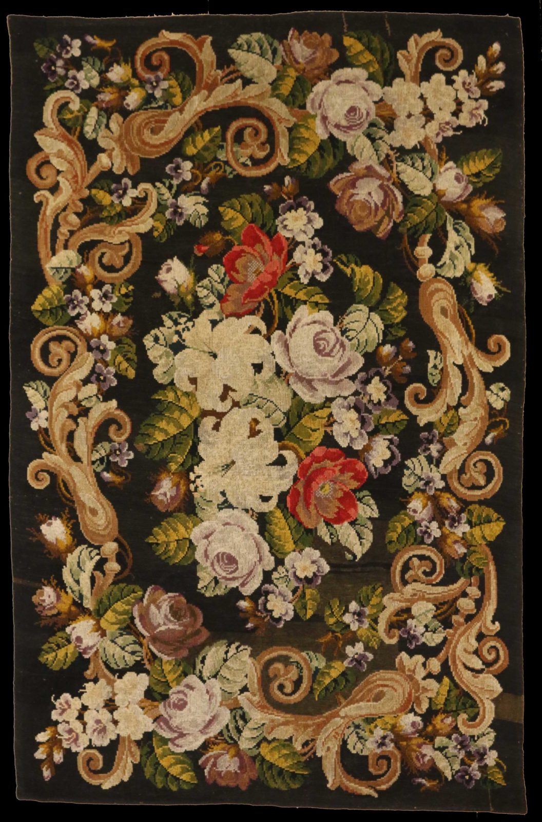 Antique English Needlework Rug – C. John