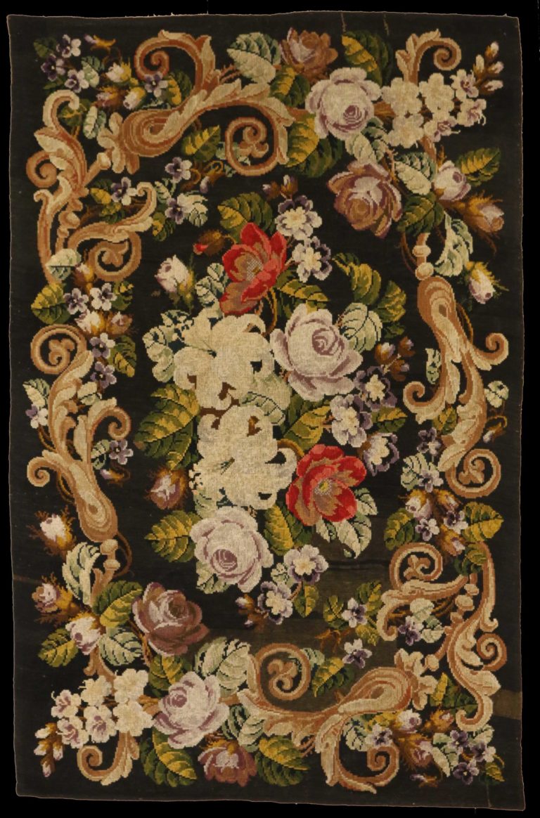 Antique English Needlework Rug – C. John