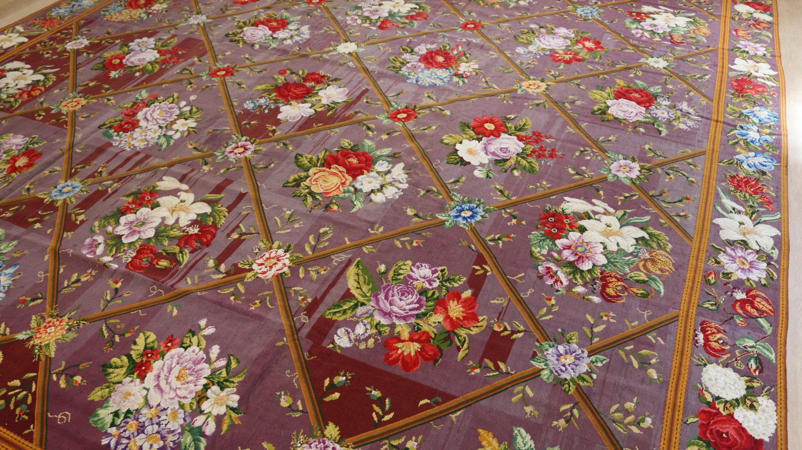 Exquisite English Needlework Carpet – C. John