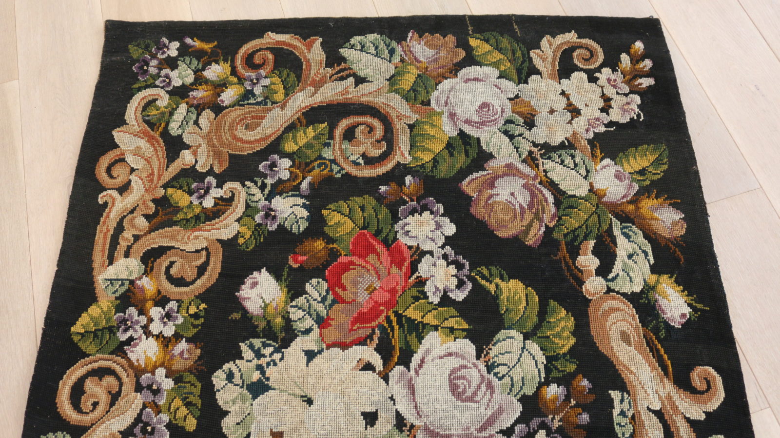 Antique English Needlework Rug – C. John